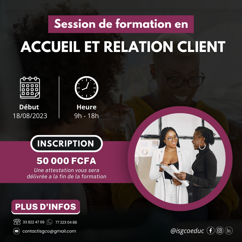 Session de formation - Accueil & Relation Client