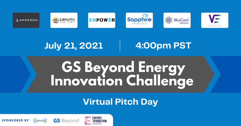 Attend the 2021 GS Beyond Energy Innovation Challenge Finals