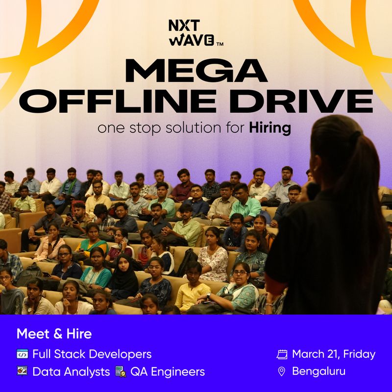 NxtWave Offline Drive – Bangalore, March 21st