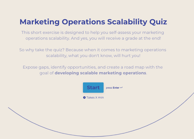 Marketing Operations Scalability Quiz