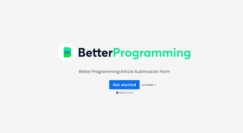 Better Programming Article Submissions
