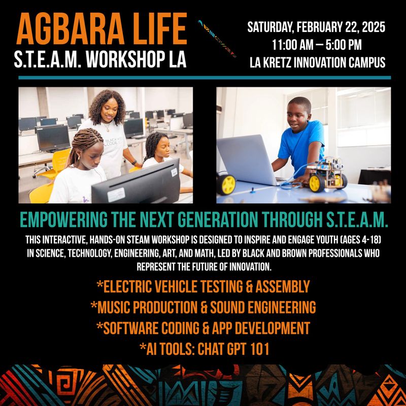 LA STEAM Workshop Kids Registration