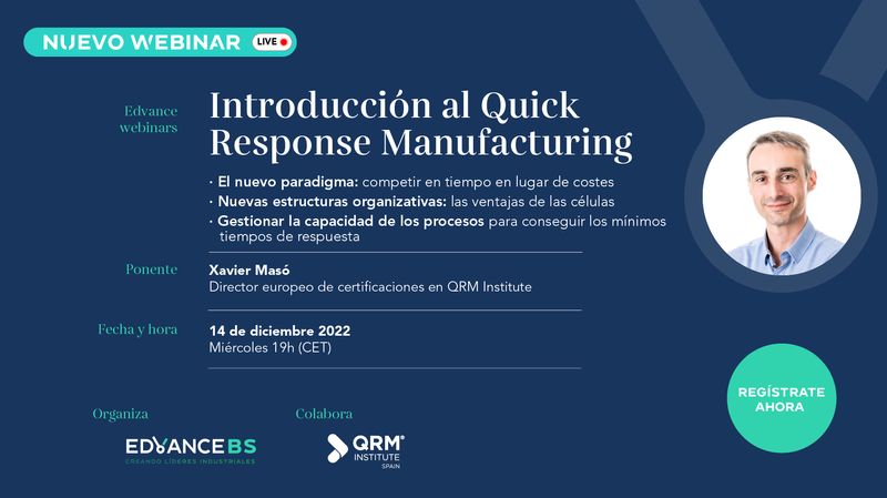 Webinar | Introducción al Quick Response Manufacturing (QRM)