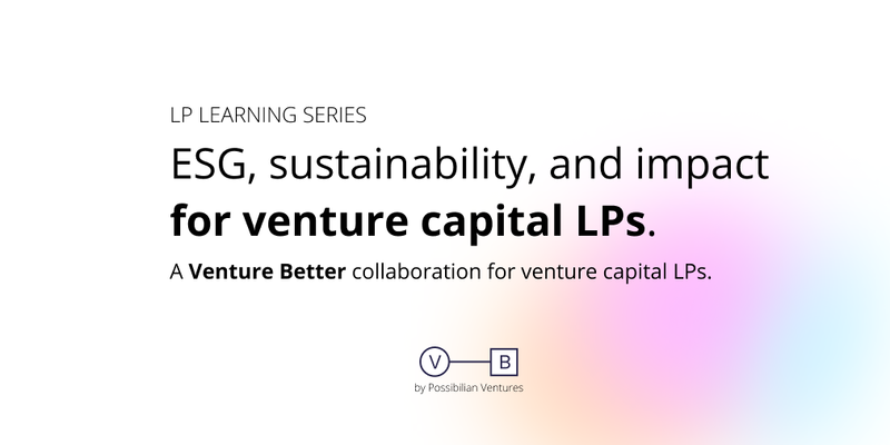LP Learning Series: ESG, sustainability, and impact integration for ...