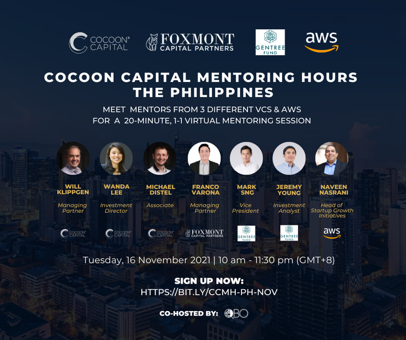 Cocoon Capital x Gentree x Foxmont Mentoring Hours [PH - Nov]