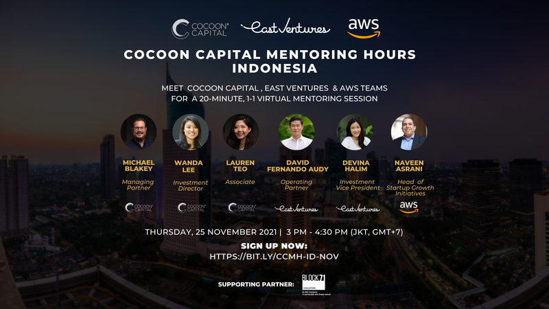 Cocoon Capital x East Ventures Mentoring Hours [Indo - Nov]